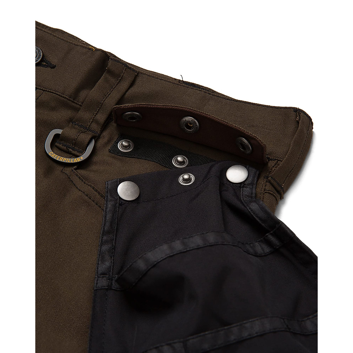 Caterpillar Men's H2O Defender Water Resistant Work Pants with Reinforced Knees, Bellowed Cargo Pocket and Tool Bags, Dark Earth/Black, 34/30