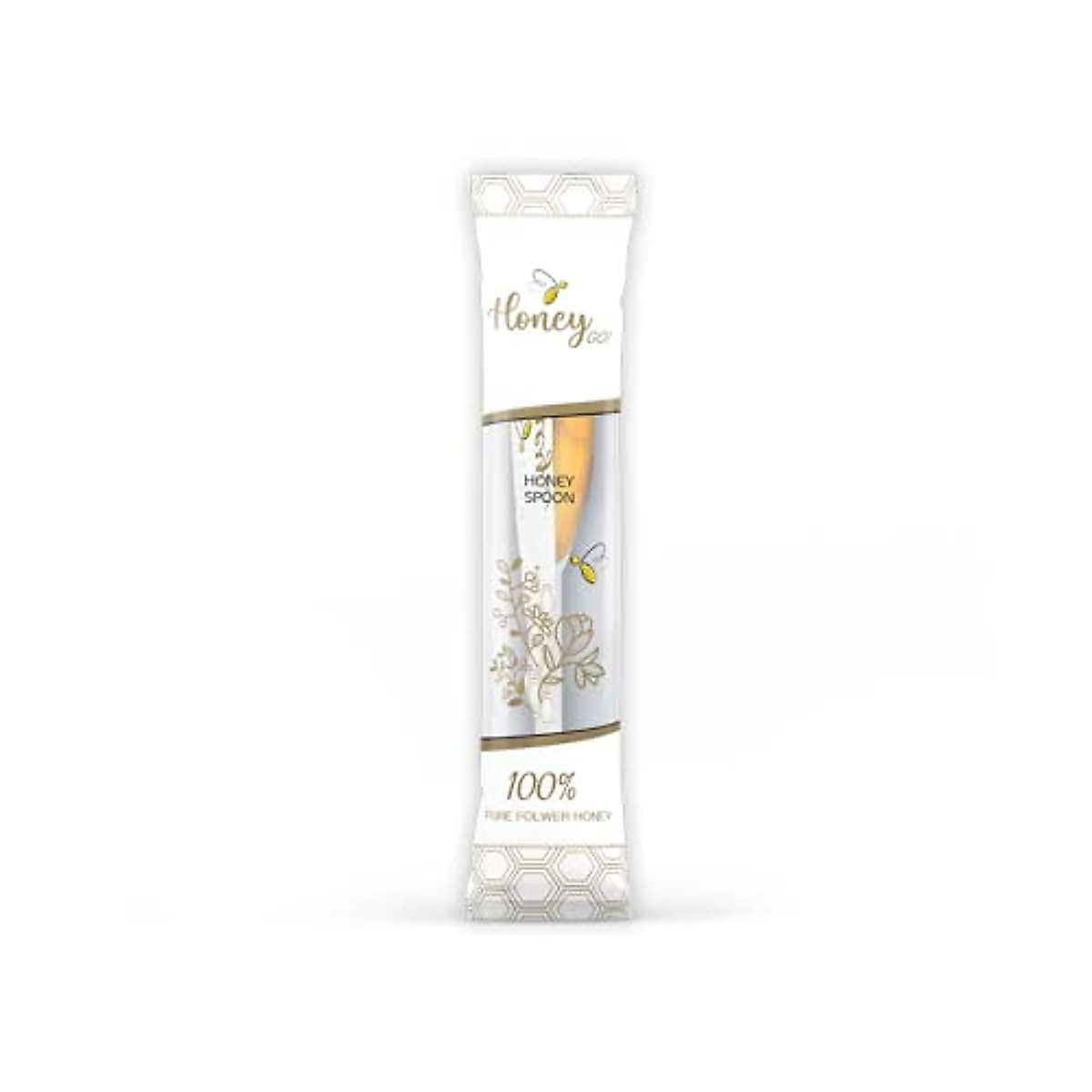 HoneyGo Luxury Hive Wild Flower Honey Spoons | Safe Sealed - From Turkish Beekeepers with Premium, Natural Flavors - Non-GMO Honey all ages,30 Spoons