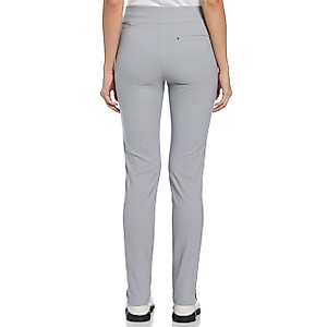 PGA TOUR Women's Regular Pull-on Golf Pant with Tummy Control (Size X-Small-Xx-Large), Sleet