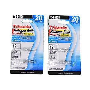 Lot of 6 Halogen Bulbs 20 WATT 120Volt Bi-Pin JC J Type Trisonic TS-E4120