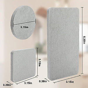 Dxspoeny 6 Pieces Water Absorbent Diatomite Coasters,Diatomaceous Earth Kitchen Soap Dish,Diatomaceous Earth Soap Holder for Kitchen Bathroom Counter(Rectangle, Square, Round)