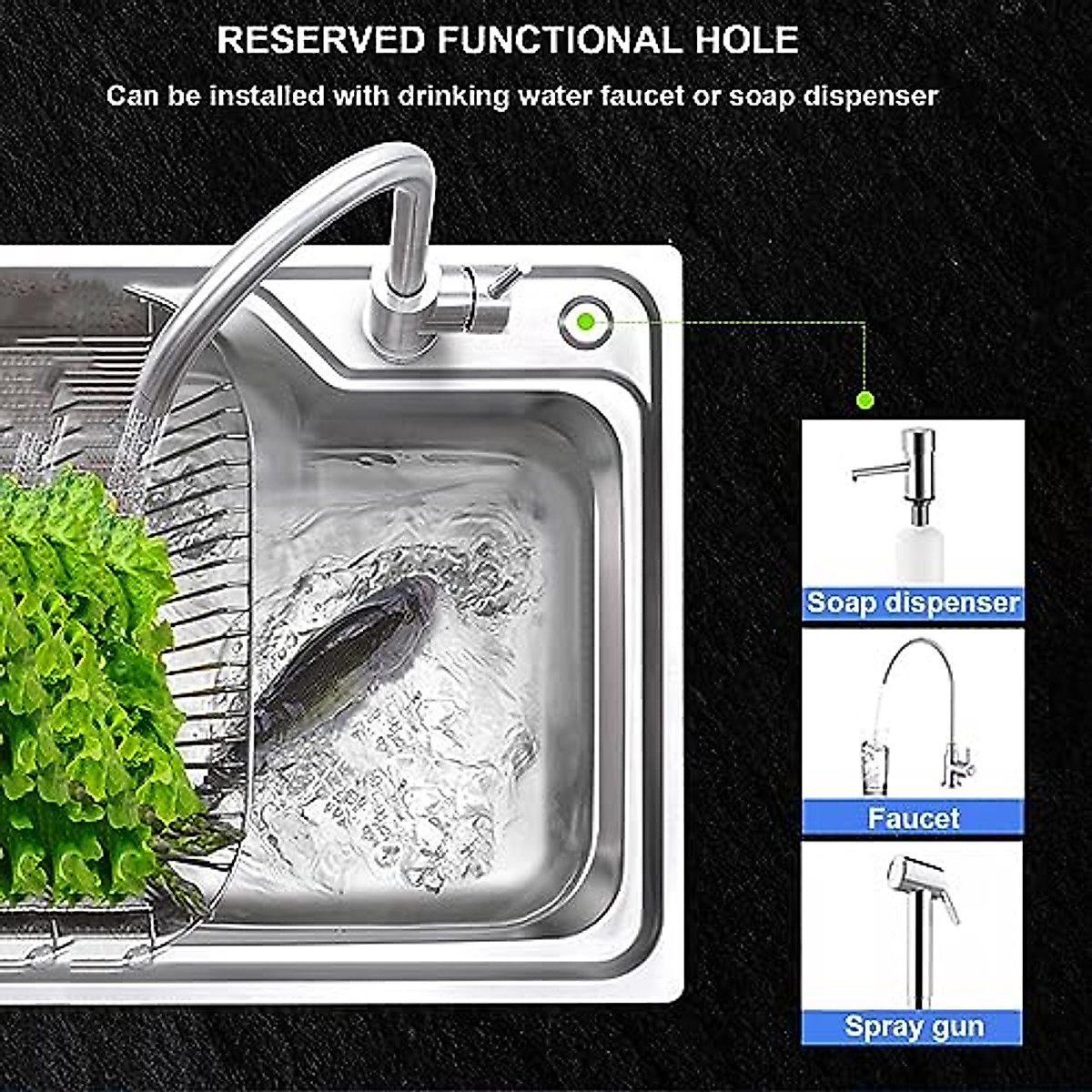 1 Compartment Restaurant Kitchen Utility Sink, Free Standing Mobile Sink Single Bowl, Multifunction Washbasin, Easy to Clean, for Laundry Room Bathroom Farmhouse Garage (Size : A 53x38cm/20.8x15in)