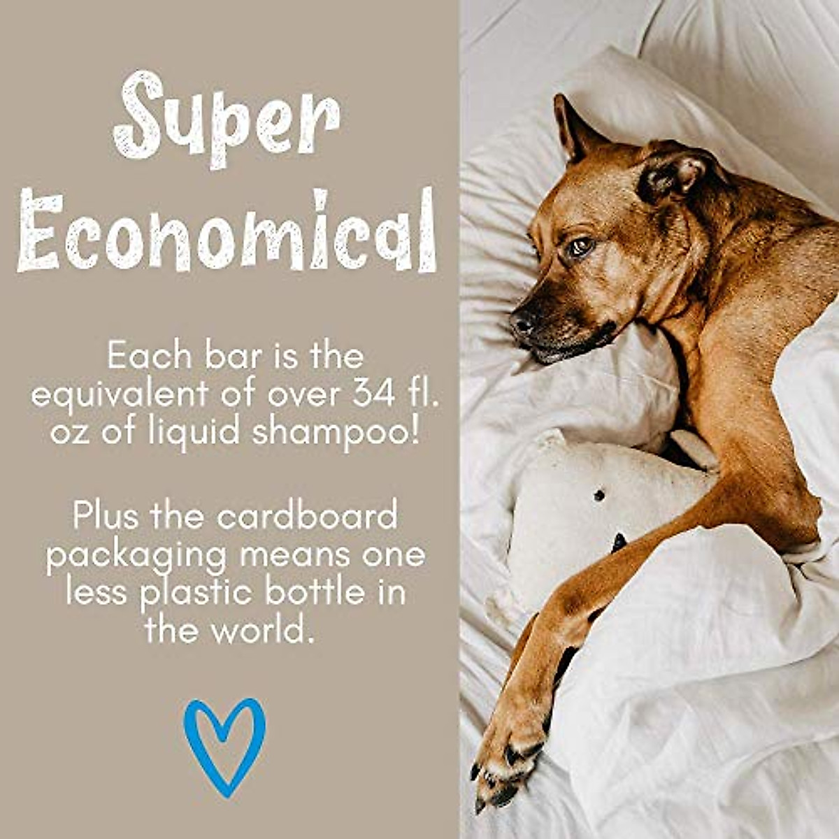 WashBar Natural Horse Shampoo Bar, for Horses and Large Dogs, Whitens Brightens All Colored Coats, Long-Lasting and Easier to Use Than Liquid Pet Shampoo with No Plastic Waste, 6.5oz