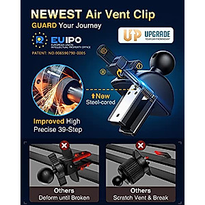 VANMASS 2022 Newest Car Phone Holder Mount [Upgraded Super Suction] Dashboard Phone Holder, Cell Phone Holder Car Dash Windshield Air Vent Stand for iPhone 14 13 12 Pro Max Samsung, Matt Black