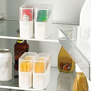 Sliced Cheese Container for Fridge,Cheese Storage Container,Plastic Cheese Slice Holder,Tea Bag Organizer Box,Food Keeping Box Container(transparent)