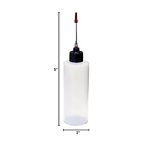 Liberty Products 2-4oz Plastic Squeeze Bottles with 1.5 inch Stainless Steel Applicators