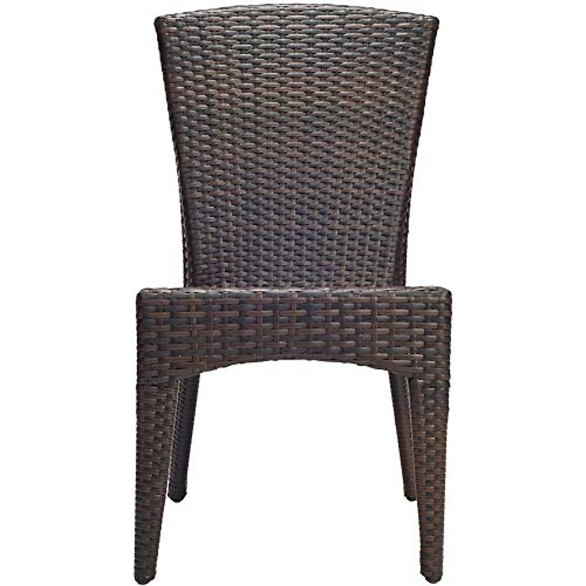 Safavieh Patio Collection New Port Wicker Stackable Outdoor Chairs, Brown, Set of 2