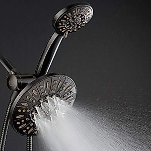 AquaDance Oil Rubbed Bronze 7" Premium High Pressure 3-Way Rainfall Combo with Extra Long 72 inch Hose – Enjoy Luxury 6-Setting Rain Showerhead and Matching Hand Held Shower Separately or Together