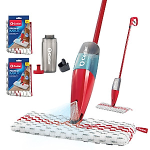 O-Cedar ProMist MAX Spray Mop, PMM with 2 Extra Refills, Red