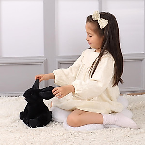 Apricot Lamb Toys Plush Navy Blue Bunny Rabbit Stuffed Animal with Fluffy Soft Ears (Navy Blue Bunny, 8 Inches)