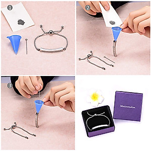 Shiny Crystal Cremation Bracelet for Ashes for Women Cube Urn Bangle Locket Ash Holder Memorial Jewelry Bracelet Keepsake Gift (Silver)