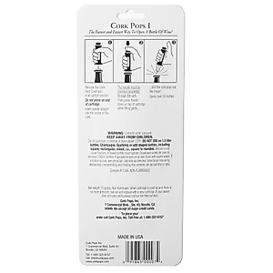 Cork Pops Black Giovanni 6.5 Inch Original Wine Bottle Opener