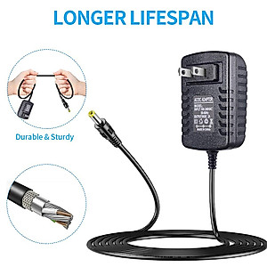 SoulBay 9V Power Supply Charger for Korg KA350 KA-350 Volca Bass FM Monologue Beats Keys Kick Sequencer Analog Rythm Synthesizer Kross 61 88 Keyboard Synth Machine Replacement AC Adapter, 6.56 FT