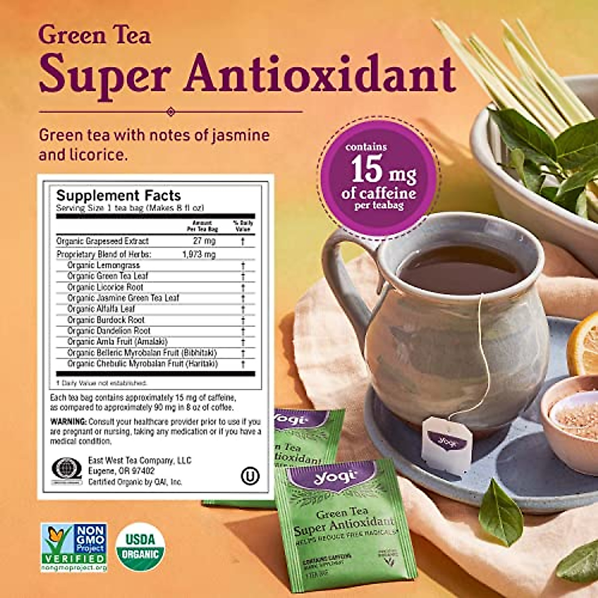 Yogi Tea - Digestion and Detox Tea Variety Pack Sampler (6 Pack) - Green Tea Super Antioxidant, Ginger, DeTox, Blackberry Apple Cider, Honey Chai Turmeric Vitality, and Egyptian Licorice - 96 Tea Bags