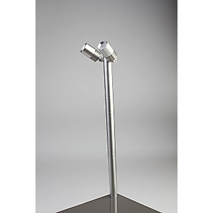 LEDupdates 2pcs JEWELRY SHOWCASE LED POLE LIGHT Stem MODEL WF133 Silver 11 INCH for display, trade show, museum and retail stores (6000K pure white)