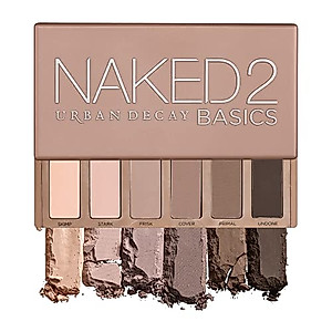 URBAN DECAY Naked2 Basics Eyeshadow Palette, 6 Taupe & Brown Matte Neutral Shades - Ultra-Blendable, Rich Colors with Velvety Texture - Makeup Set Includes Mirror & Full-Size Pans - Great for Travel