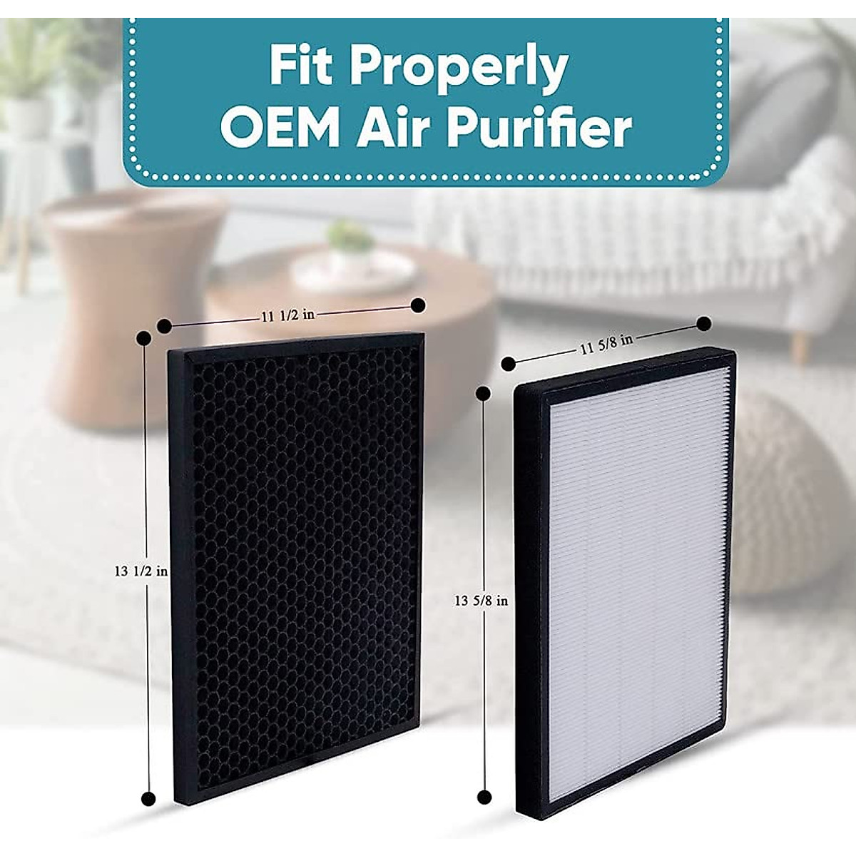 LV-Pur131 Replacement Filters for Levoit LV-Pur131 Air Purifier, LV-PUR131S Levoit Air Purifier - Part# LV-PUR131-RF - 2 True HEPA and 2 Carbon Filters