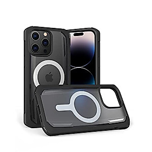 RAPTIC Secure Compatible with MagSafe for iPhone 14 Pro Case, Military Grade 13ft Drop Protection, Strong Magnetic, Shockproof & Anti-Scratch, 6.1 inch, Charcoal