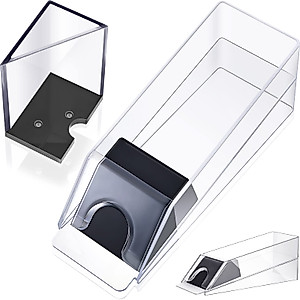 Deekin 6 Deck Blackjack Shoe with Discard Tray Clear Acrylic Card Dispenser for Playing Cards Playing Card Blackjack Dealing Shoe Dispenser Discard Holder Trays for Blackjack Games (2 Pieces)