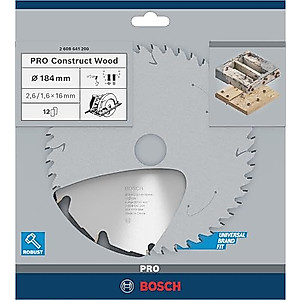 Bosch 2608641200 Circular Saw Blade "Top Precision" Cwwoh 7.24inx16mm 12T