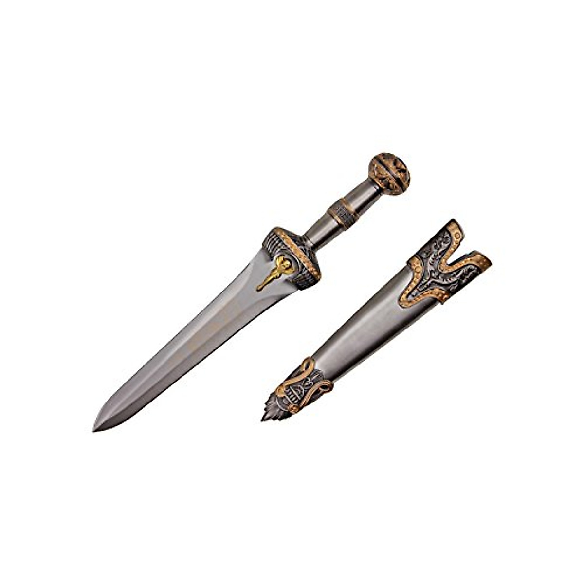 Wuu Jau H-73 Roman Dagger with Scabbard, 14", Brass Finish