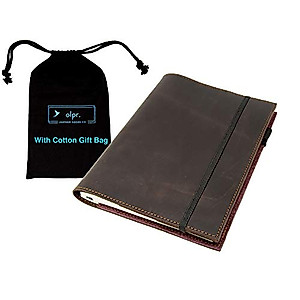 OleksynPrannyk Leather Journal Leuchtturm1917 Medium A5 (5.75"x8.25") Softcover Notebook Travel Journal Cover Distressed Leather Refillable Writing Diary with Elastic Closure (Brown Nut Case)