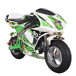 X-PRO Blast Mini Gas Pocket Bike, Kids Mini Bike, Gas-Powered Mini Pocket Motorcycle, Perfect Mini Pocket Bike for Kids(Green)