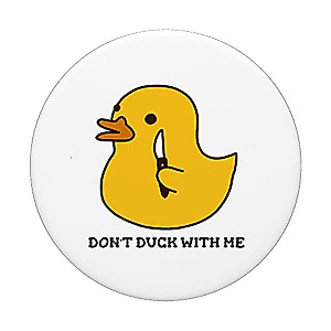 Funny Rubber Duck With Knife PopSockets Swappable PopGrip