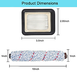Bvhonwe 6 Pack Replacement Parts Compatible with Bissell CrossWave Vacuum Cleaner, 3 Pack Multi-Surface Brush Roll 1868 ,3 Pack Vacuum Filter 1866,Compare to Part 1608683, 160-8683, 1608684