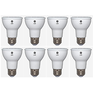 GE (8 Bulbs) Lighting Warm White LED PAR20 Indoor floodlight, 50 watt Replacement Using only 7 watts, 570 lumens, Exceptional Color Contrast and Boldness, Dimmable LED Light Bulb