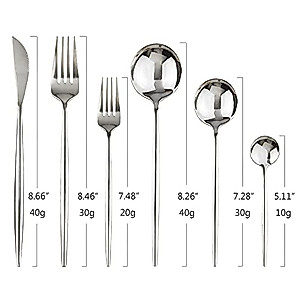 Snplowum Silver 36-Pieces Silverware Flatware Mirror Polished Dinnerware, 18/0 Stainless Steel Cutlery Set For Home Kitchen Party Hotel Restaurant Wedding Service for 6