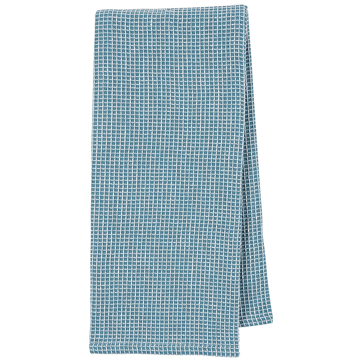 KAF Home Set of 4 Centerband and Waffle Flat Kitchen Towels | 18 x 28 Inch Absorbent, Durable, Soft, and Beautiful Kitchen Towels | Perfect for Messes and Drying Dishes - Teal