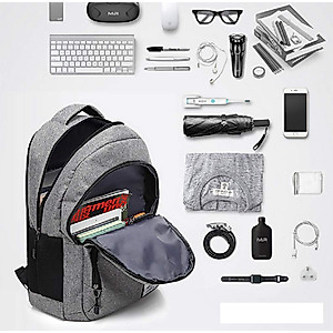 Oberhoffe Laptop Backpack Travel Backpack with USB Charging Port Anti Thief/Water Resistant College School Bookbag for Women Men Business Backpack Fit 15.6 inch Notebook (Grey)