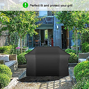 Foedo 75-inch Heavy Duty Gas Grill Cover, Large Waterproof BBQ Cover, Non-Fading and UV Resistant, Durable and Flexible, Fits for Weber Char-Broil Brinkmann Nexgrill and More