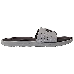 Under Armour Men's Ignite VI Slide Sandal, Black (002)/Steel, 10
