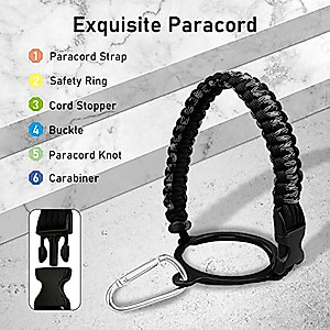 XccMe 32 oz Water Bottles,Insulated Water Bottle,Stainless Steel Water Bottles,Double Wall Metal Water Bottle with Straw,Silicone Boot and Paracord Handle,Sports Water Bottle(Camouflage)