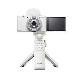 Sony ZV-1F Vlog Camera for Content Creators and Vloggers (White) (Renewed)