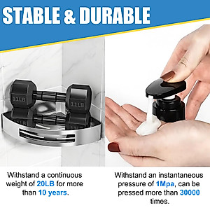 VINIUSIKI Corner Shower Caddy Shelves with Soap Holder & 4 Hooks,SUS304 Stainless Steel Kitchen Organizer, Adhesive & Drilling Wall Mounted Racks for Bathroom & Kitchen & Home Decor, 3-Pack