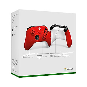 Xbox Wireless Controller – Pulse Red (Renewed)