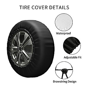 Custom Spare Tire Covers, Design Your Own Personalized Text Image, Customized Spare Tire Cover Waterproof Dust-Proof Tire Protectors for Jeep Camper Truck Travel RV SUV Universal All Vehicles