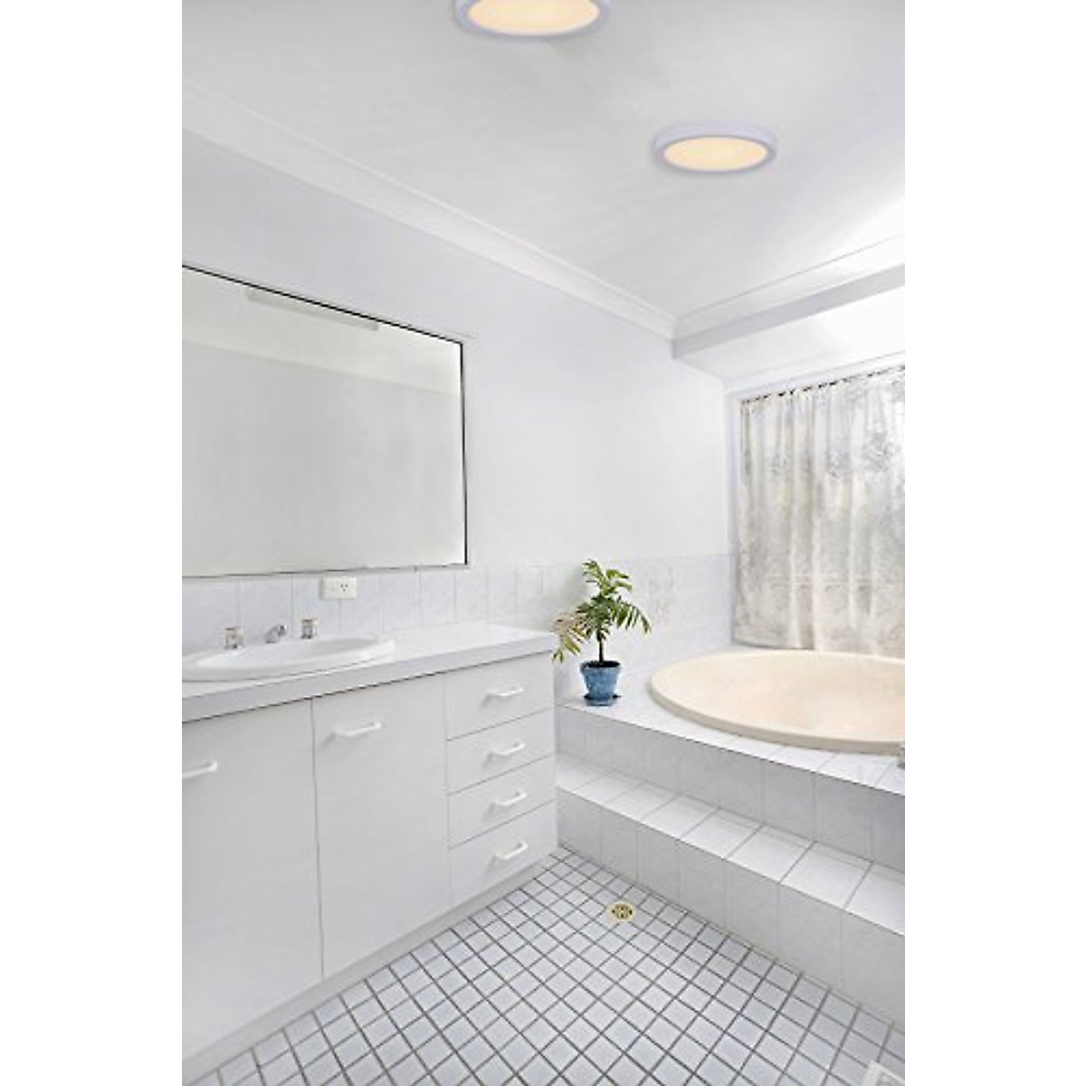 CANARM LED-SM55DL-WT-C LTD 5.5" LED Round Disk Light, Surface Mounted, Line Volt Without Driver, Painted White with Acrylic Lens