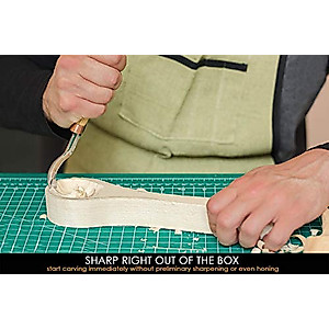 BeaverCraft, Wood Carving Bent Gouge K8a/14 0.55" - Spoon Carving Tools - Woodworking Hand Chisel Compact Wood Carving Knife for Beginners and Profi - Hobbies for Adults and Kids - Carbon Steel Blade