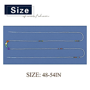 Navoky Stone Beads Waist Chain Non-Elastic Belly Chains African Colorful Bead Body Chain Summer Beach Bikini Accessories Jewelry for Women and Girls (#13)