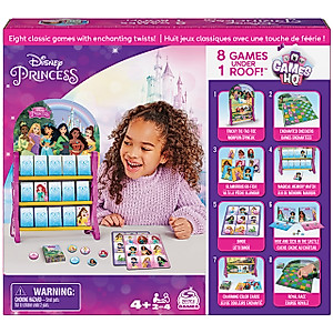 Disney Princess, Games HQ Board Games for Kids Checkers Tic Tac Toe Bingo Go Fish Card Games Disney Princess Toys, for Preschoolers Ages 4 and up