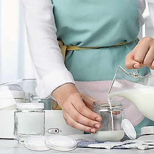 Oui Yogurt Jar Lids - 15PCS Yogurt Container Lids Clear Plastic Yogurt Jar Lids Replacement Covers for Oui Yogurt Jars for Glass Jars Containers