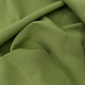 Texco Inc Solid Color Polyester Spandex 4-Way Twill Stretch Work Clothes, Formal Wear, and DIY Projects/Apparel Fabric, Green Moss 3 Yards
