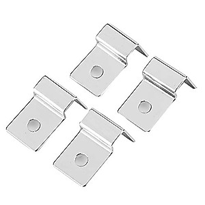 TOPINCN 4Pcs Aquarium Cover Bracket Stainless Steel Fish Tank Glass Cover Clips Aquarium Cover Glass Clip Fish Tank Lid Holder Support(5mm)