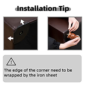 GLAXYFUR 30 Inches Folding Storage Ottoman Bench Wooden Legs Foot Rest Stool for Living Room, Hallway Bright Brwon