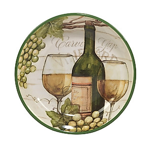 Certified International Meadow Brook 38 oz. Soup/Pasta Bowls, Set of 4, 2 Assorted Designs