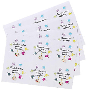 SamPartyShop 24 Pack Painting Party Candy Favor Bags with Stickers, Art Goodie Gift Treat Bags Art Themed Birthday Party Supplies